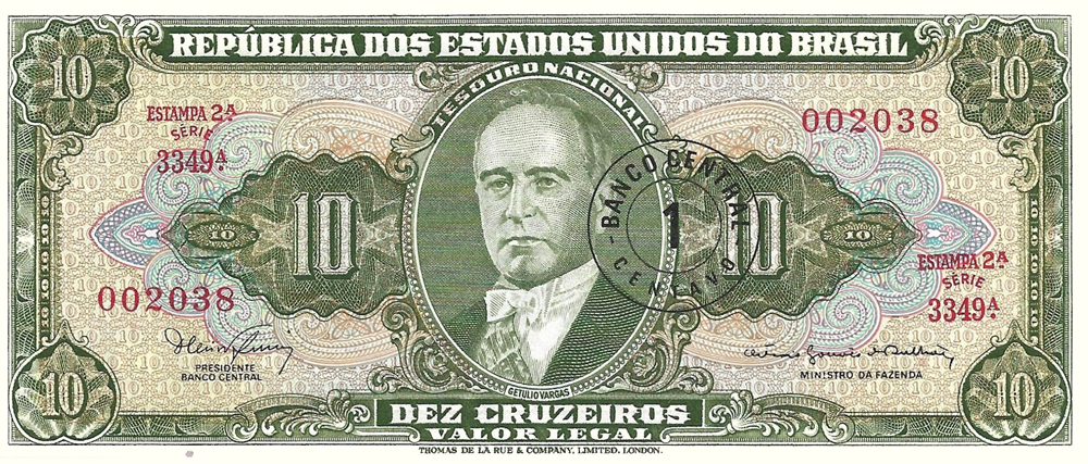 Cédulas 1967-1967 Cruzeiros Novos (Cruzeiros carimbados) - Moedas do ...